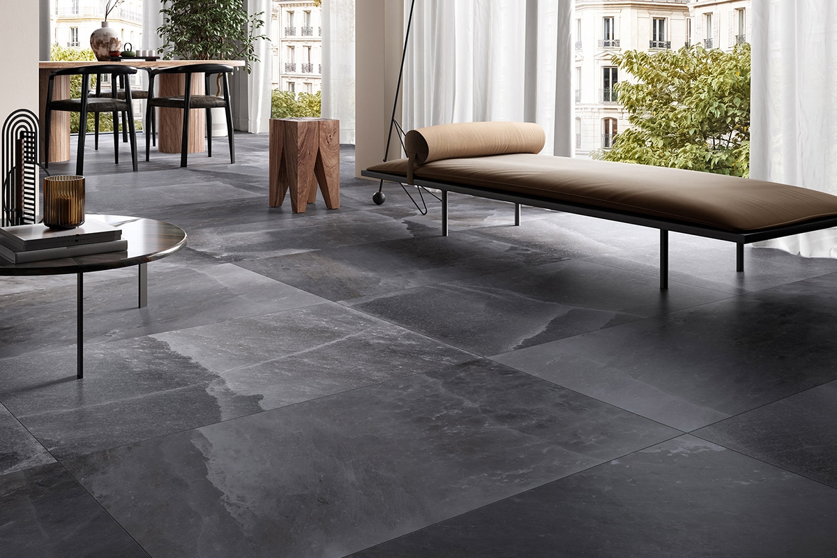 Granito nero con venature - Gres porcellanato a tutta massa - RHI 2...