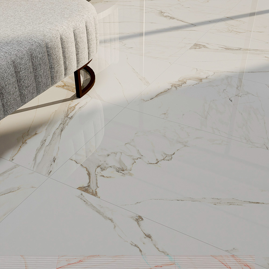 Calacatta Avorio con venature grigio-beige - SCA 4006 60x120 GLOSSY...