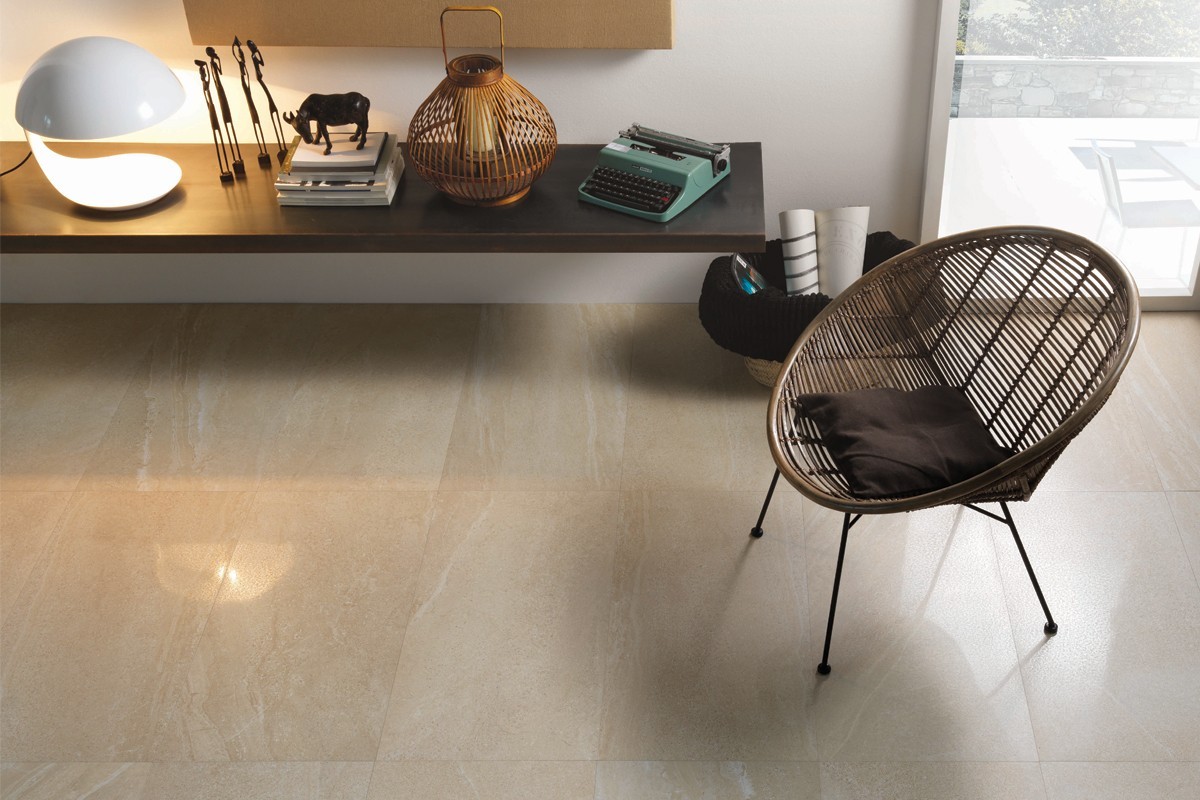 Gres porcellanato effetto pietra beige - Gres porcellanato con colo...