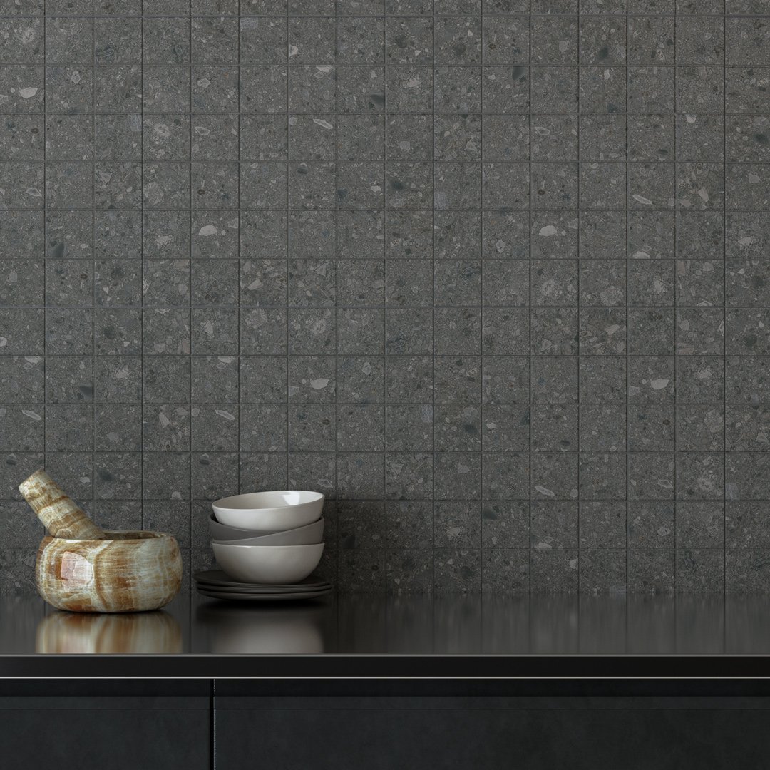 Ceppo di Gré Milano Antracite Mosaico - MCG 5004 5x5 MOSAIC R10 10 mm