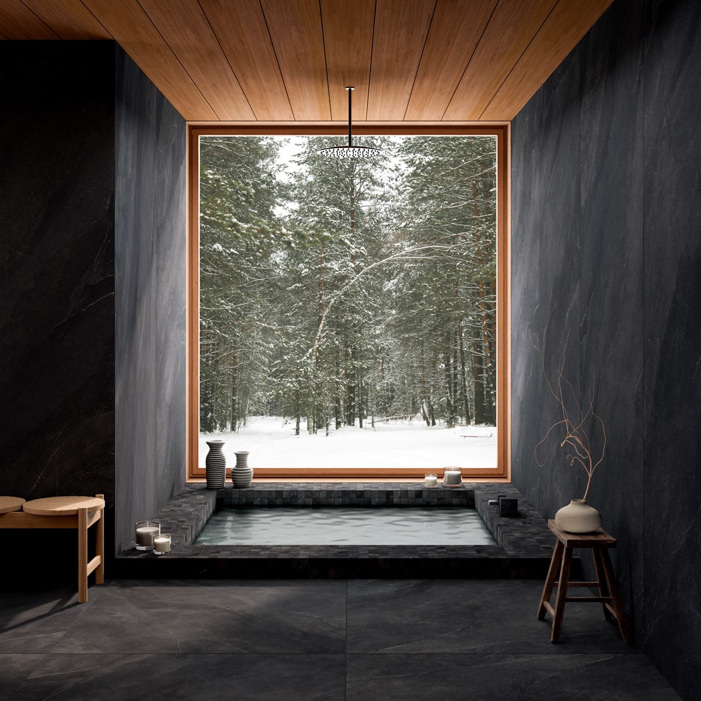 Slate Dark - ISA 9005 120x120 MATT R9 9 mm