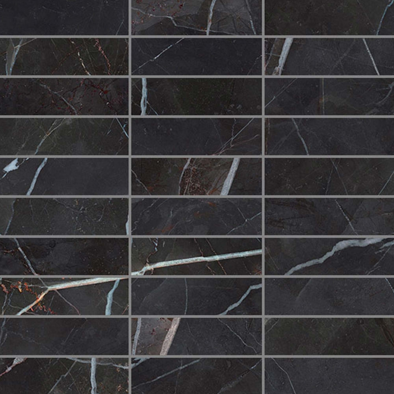 Elegant Calacatta Black - Glossy Marble Mosaic - ICE 9003 10x5 MOSA...