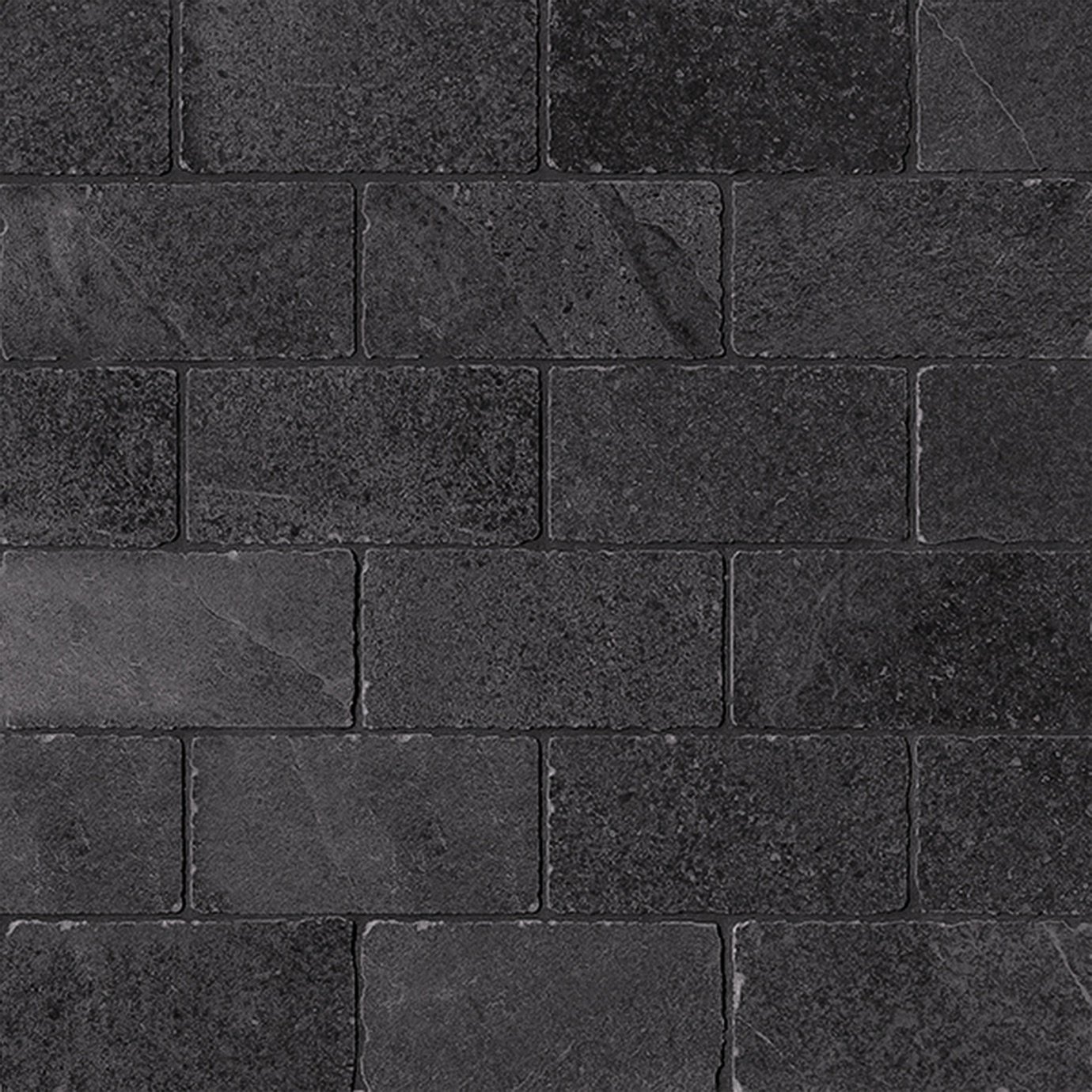 Ardoise Élégante Noire Mur - ISA 9005 10x5 MOSAIC R9 9 mm